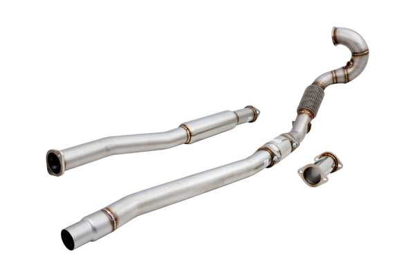 XForce - 3" Downpipe with High Flow Cat - GOLF R / S3 - MQB – AM Tuning ...