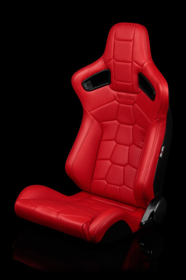Braum - Elite-X SERIES RACING SEATS (DIAMOND RED STITCHING) – PAIR – AM ...