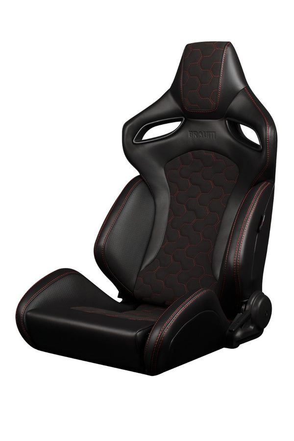 Braum - ORUE-SERIES RACING SEATS (HONEYCOMB ALCANTARA | RED STITCHING ...